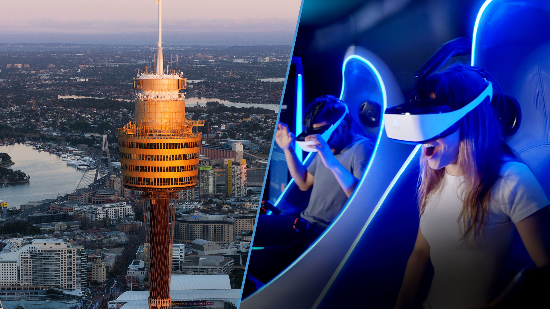 Virtual Reality Tower Coaster Experience - Sydney Tower Eye